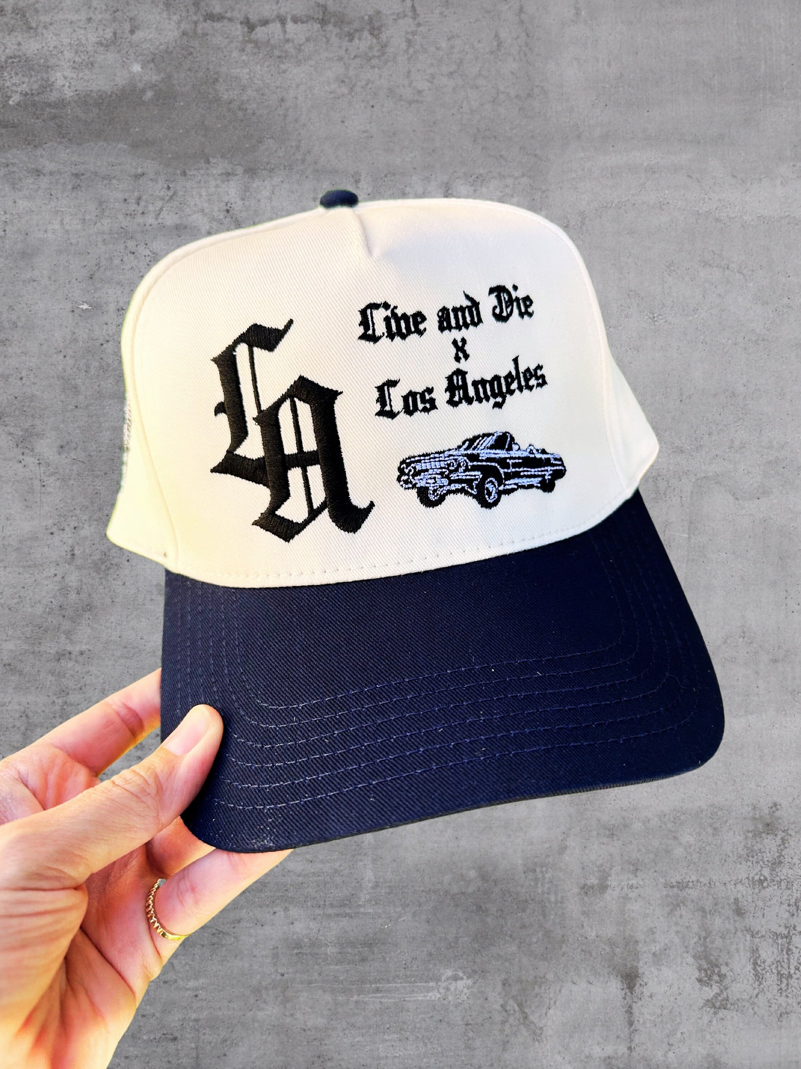 Los Angeles Hat With Lowrider and Virgin Mary Live and Die in - Etsy