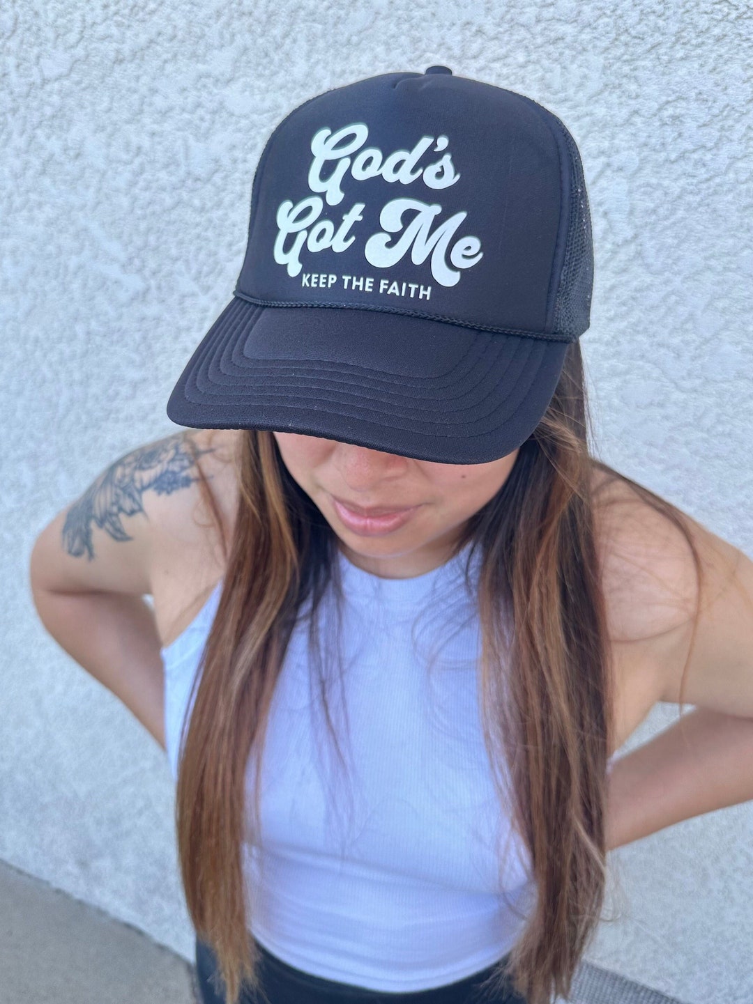 God's Got Me Trucker Hat Religious Hat God Hat - Etsy