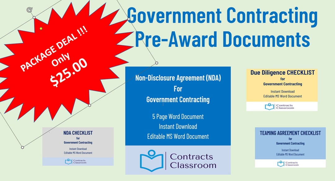 Government Contracting Pre-award Documents Bundle SPECIAL PRICE - Etsy