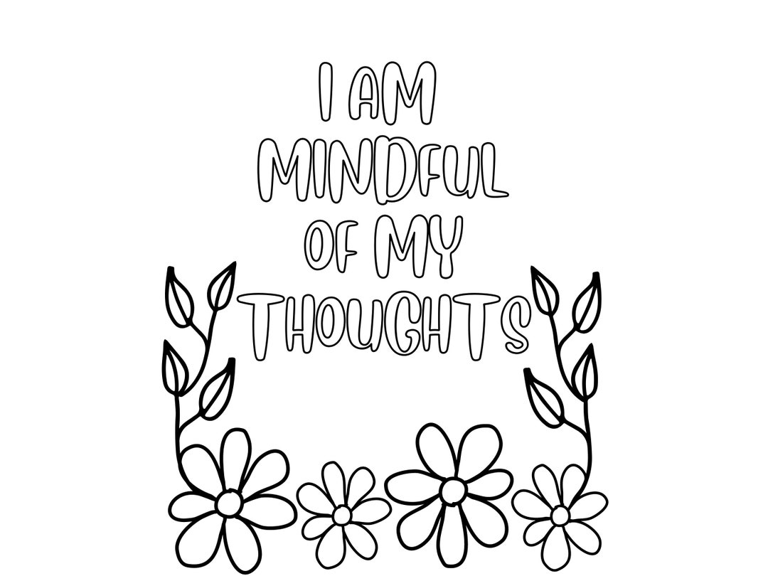 Affirmation Coloring Sheets - Etsy