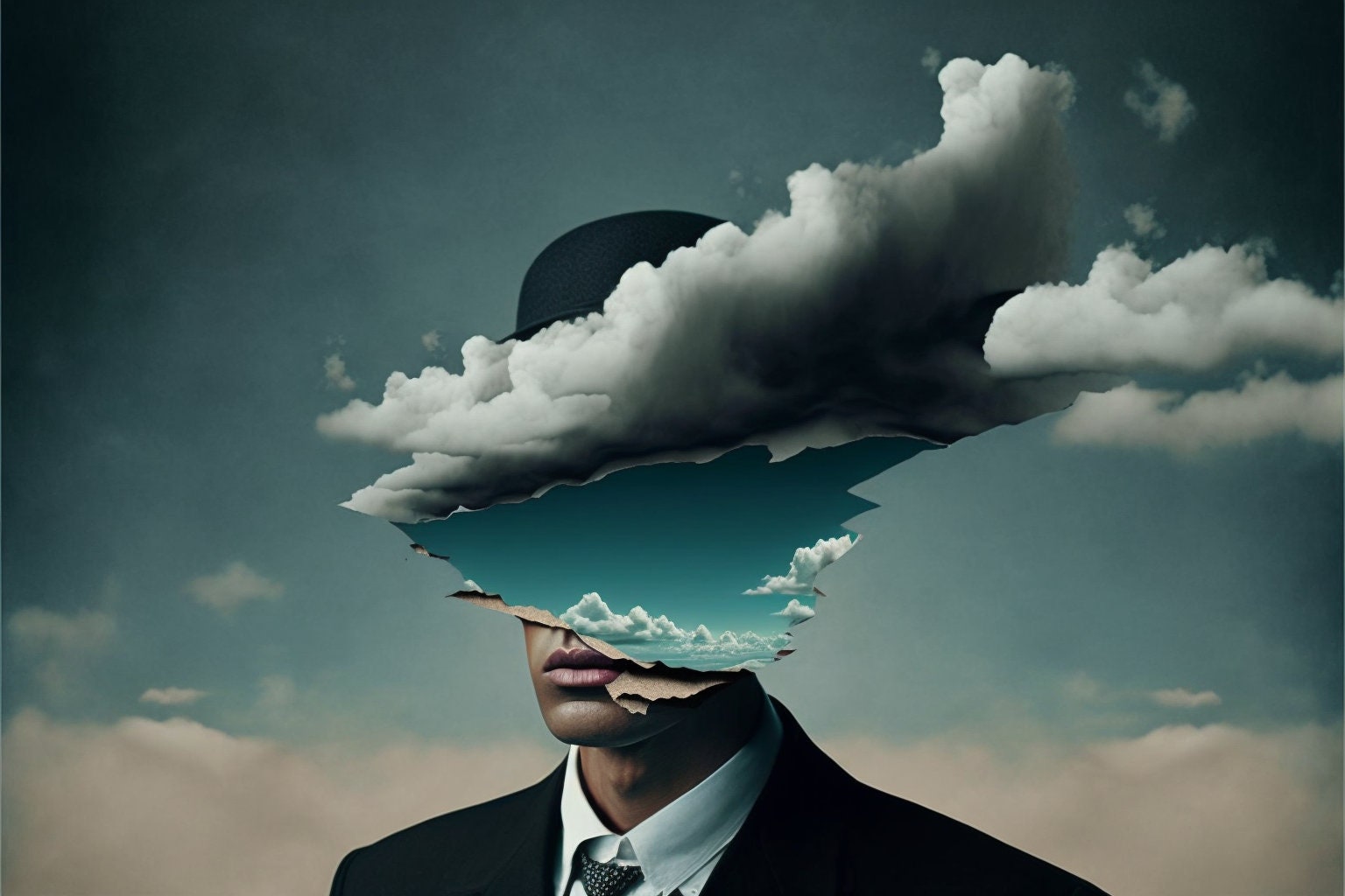 Neurosopher Dimensional Sky Faces Series 3 Mind Bending Wall Art Canvas Gift Decor, A.I. Art - Etsy