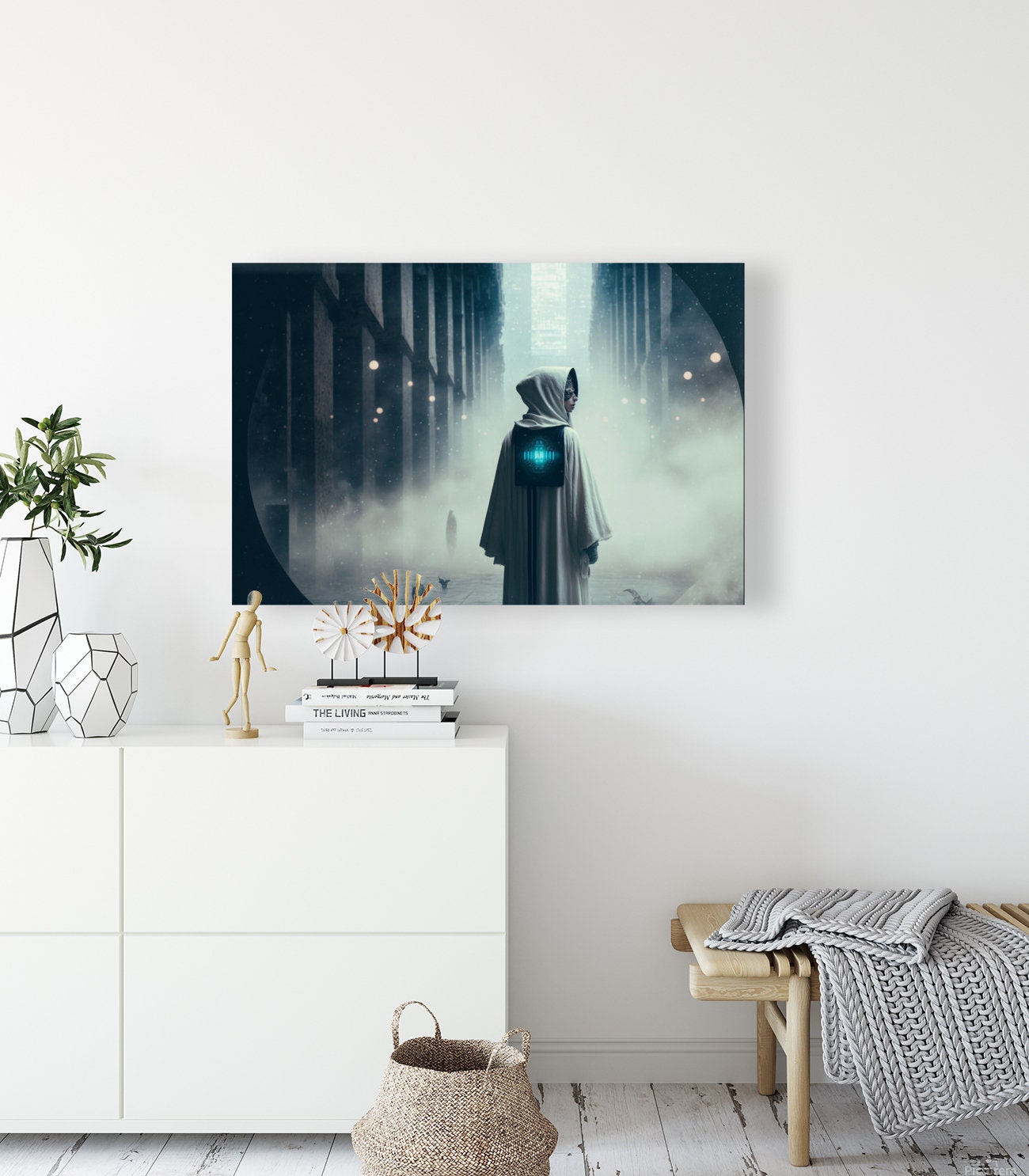 Neurosopher Sci-fi Dystopian Cyberpunk Nun Futurism Steampunk Wall Art Canvas Memorable Gift ...