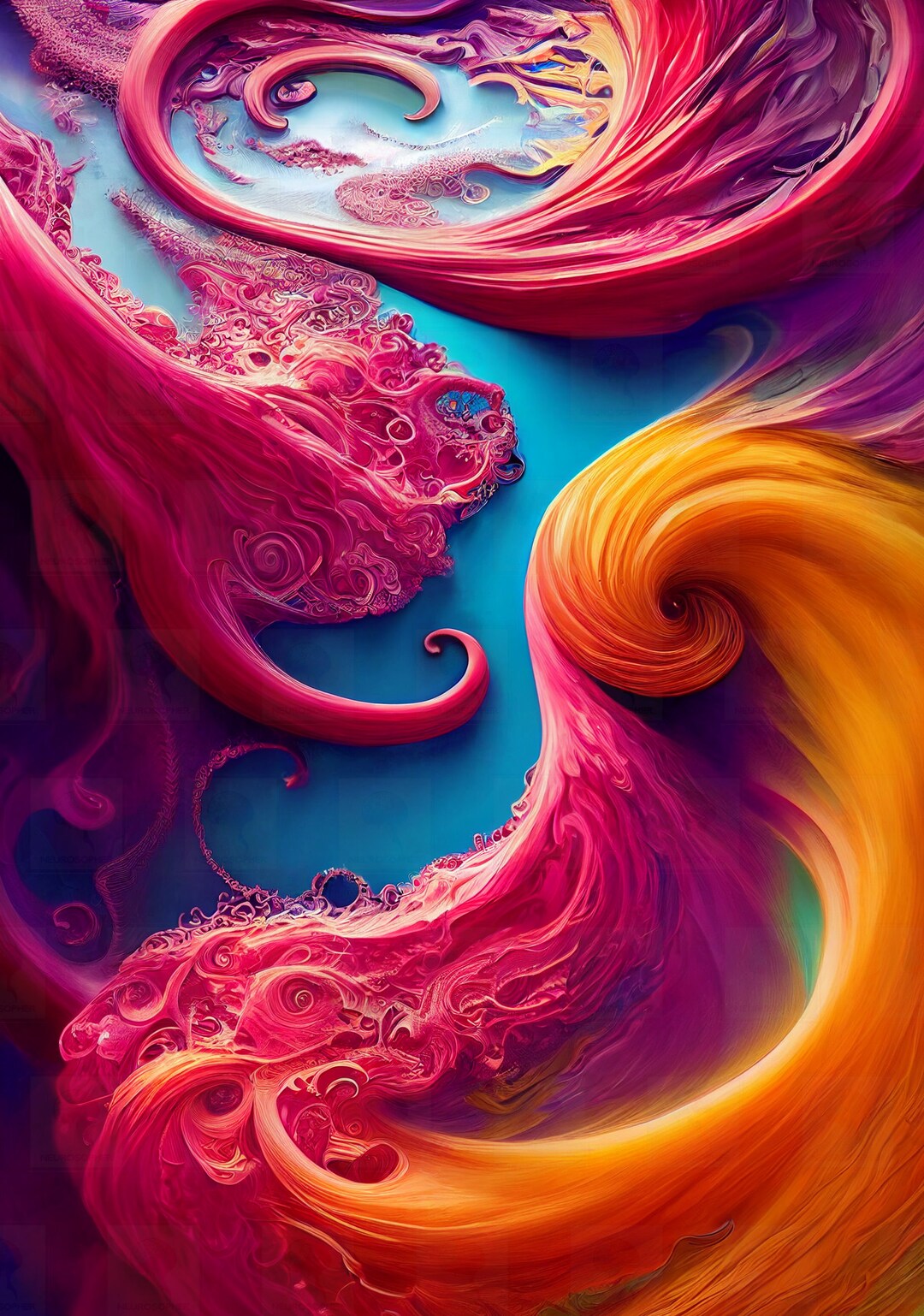 Neurosopher Tranquil Cream Swirl 2 Oil Psychedelic Lavalamp Fractal ...