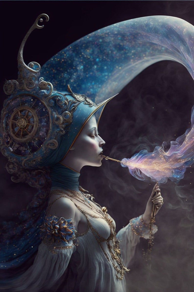 Neurosopher Fairy Godmother Series 10 Wiccan Witch Wall Art Canvas Memorable Gift Decor, A.I ...