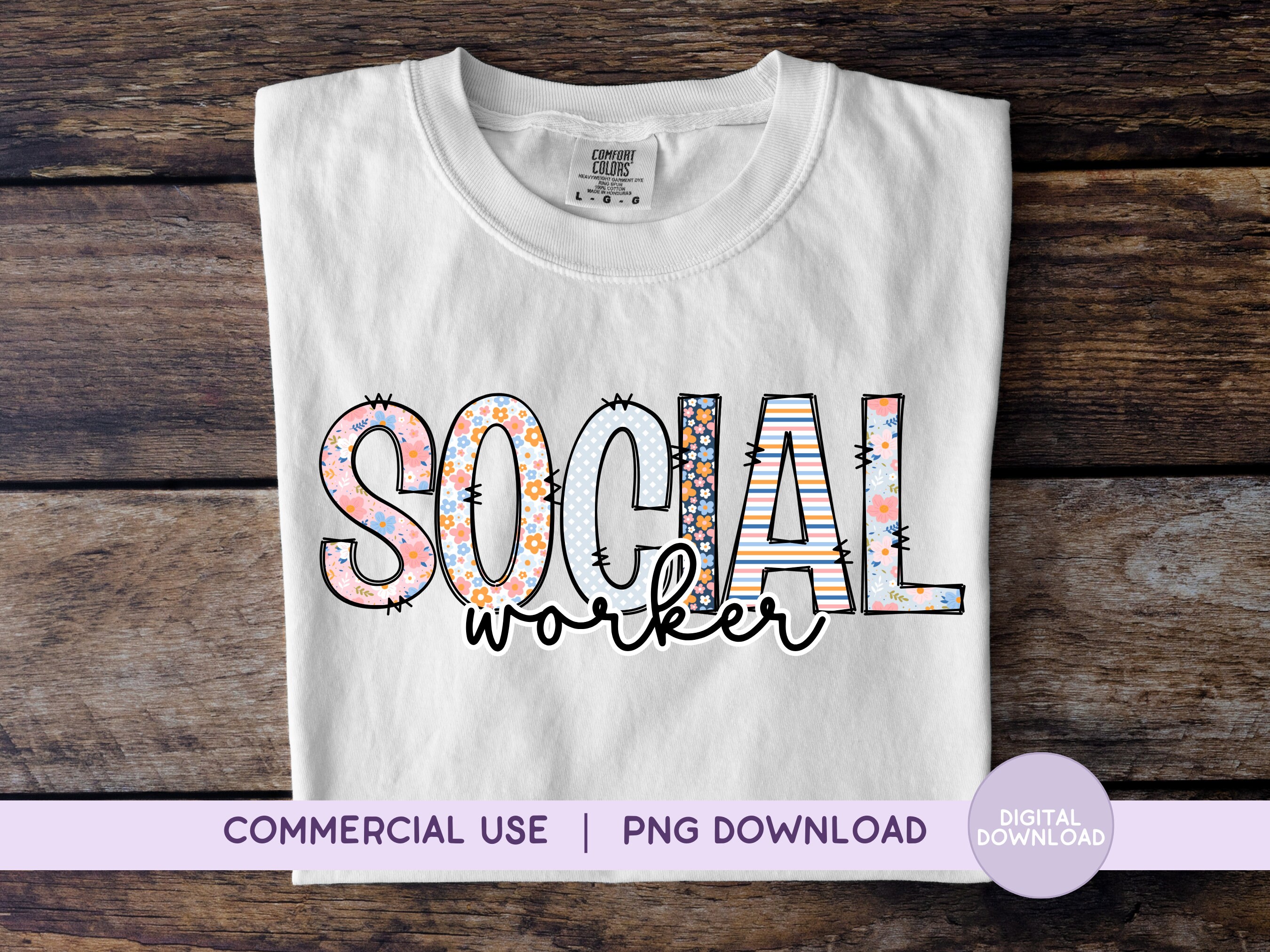 Floral Social Worker PNG Social Worker Png Social Worker Design ...