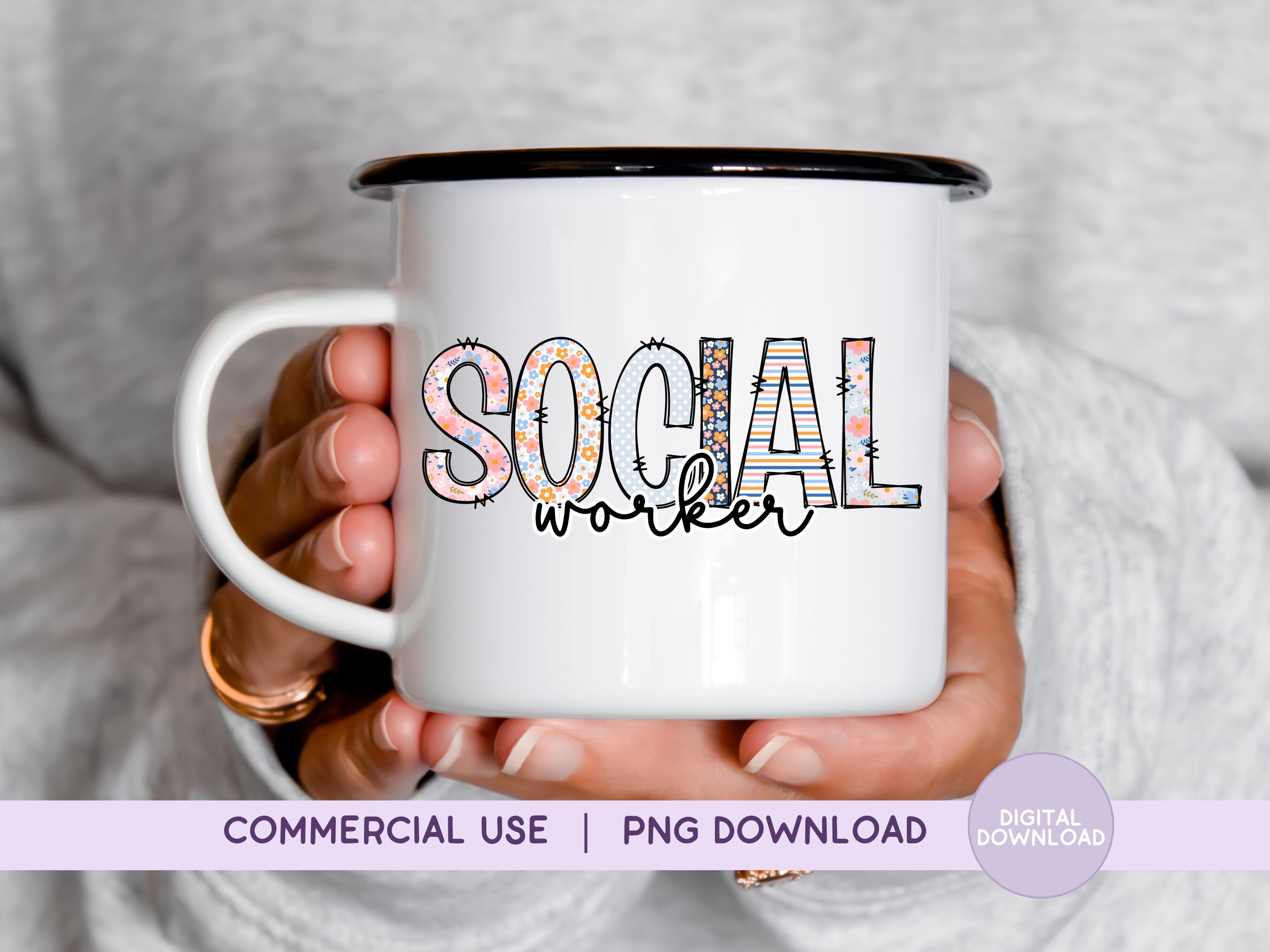 Floral Social Worker PNG Social Worker Png Social Worker Design ...