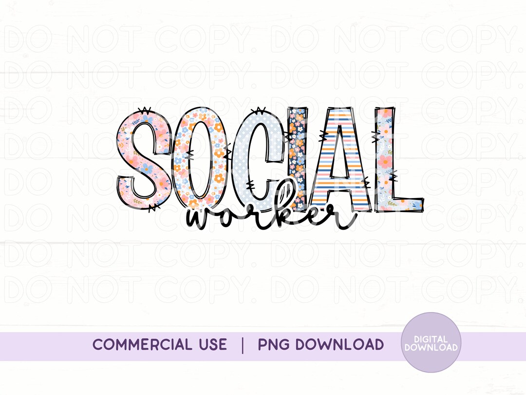 Floral Social Worker PNG Social Worker Png Social Worker Design ...