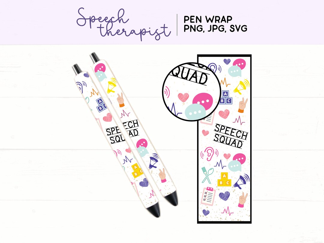 Speech Sublimation Pen Wrap Speech Therapy Sublimation Pen PNG ...