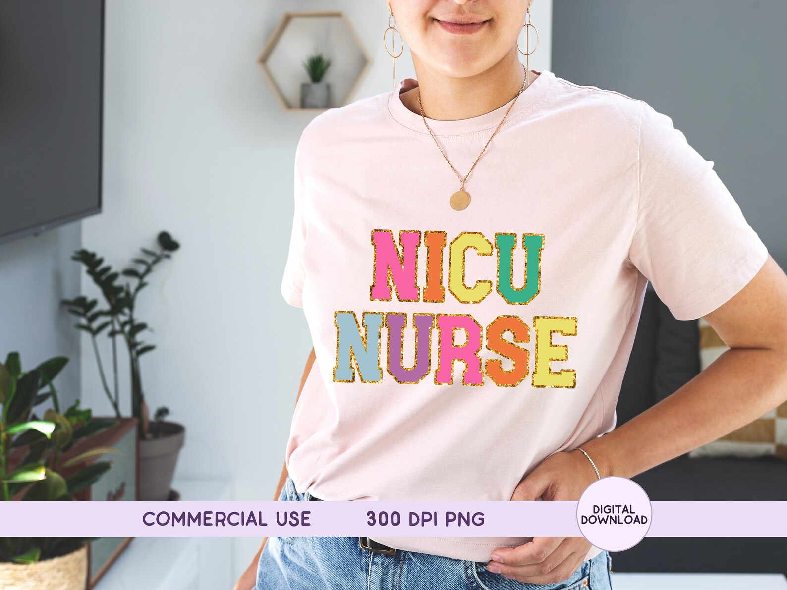 NICU Nurse Preppy PNG, Faux Chenille Letters, Varsity Letter Png, Nurse ...