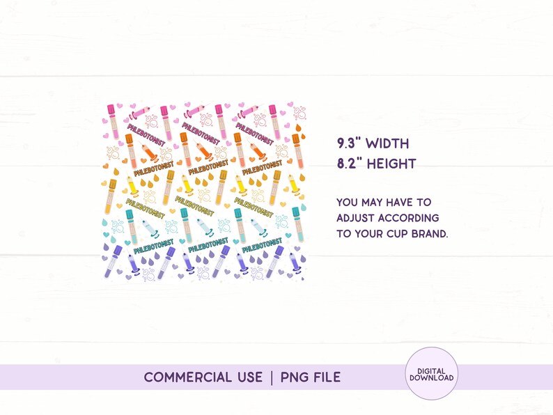 Phlebotomy Sublimation Tumbler Wrap | Phlebotomy Sublimation Wrap | PNG ...