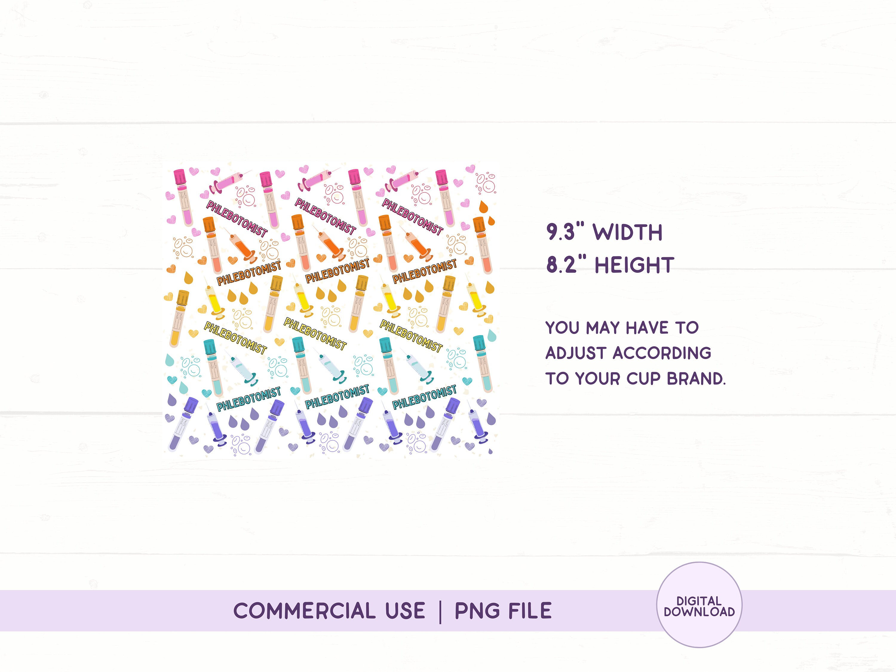 Phlebotomy Sublimation Tumbler Wrap | Phlebotomy Sublimation Wrap | PNG ...