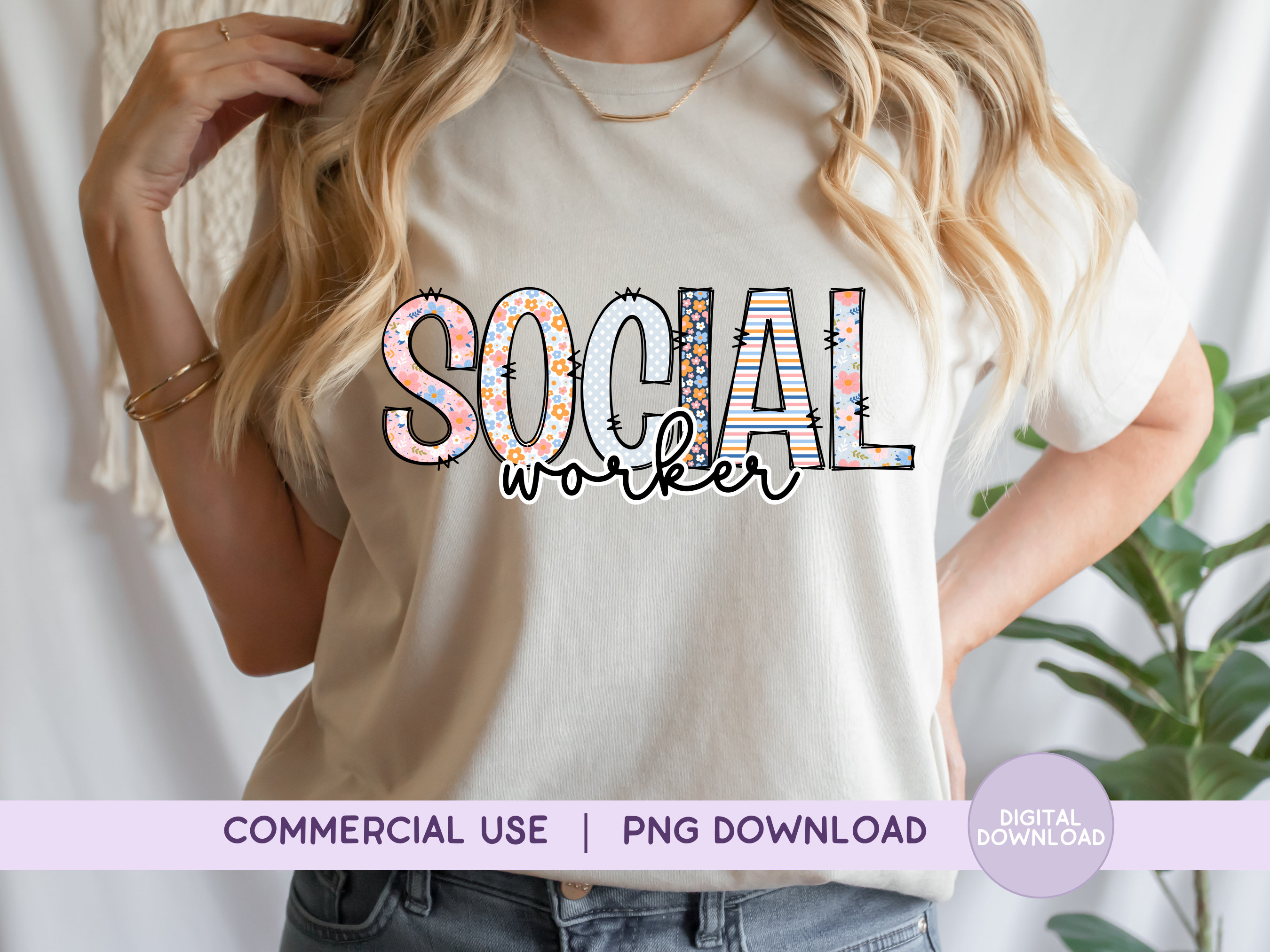 Floral Social Worker PNG Social Worker Png Social Worker Design ...