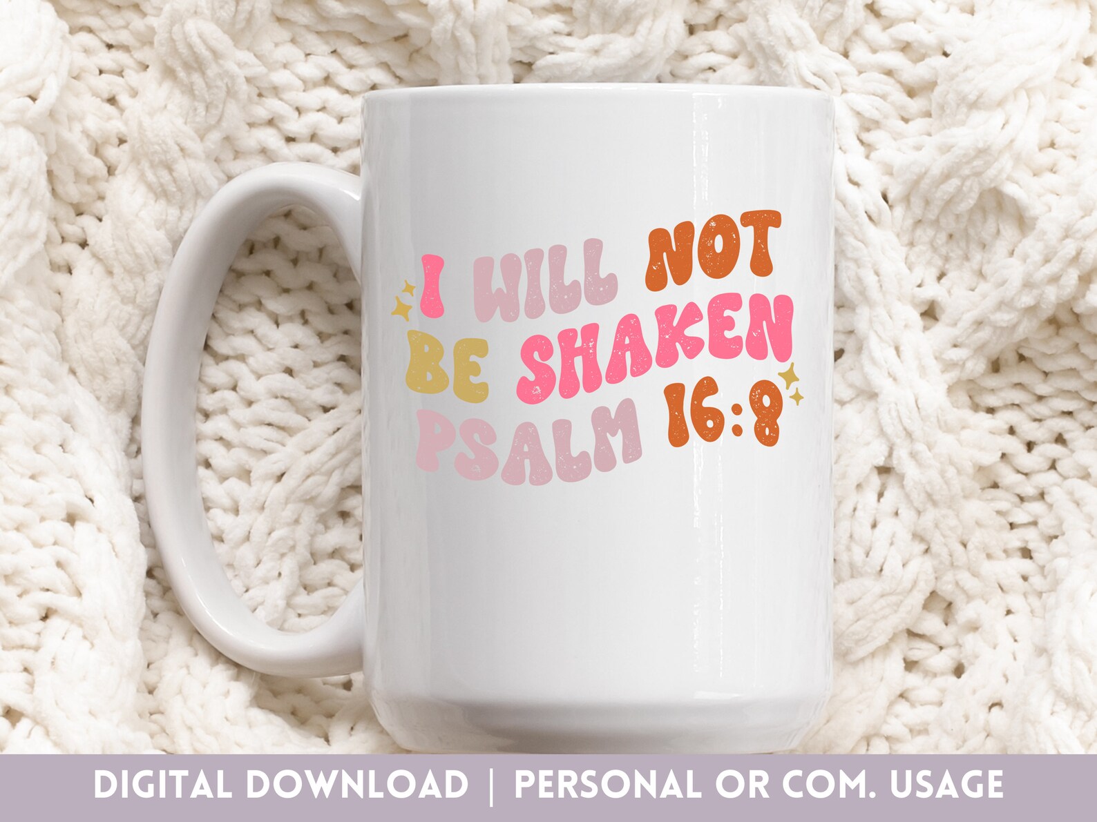 I Will Not Be Shaken PNG Bible Verse Sublimation Christian - Etsy