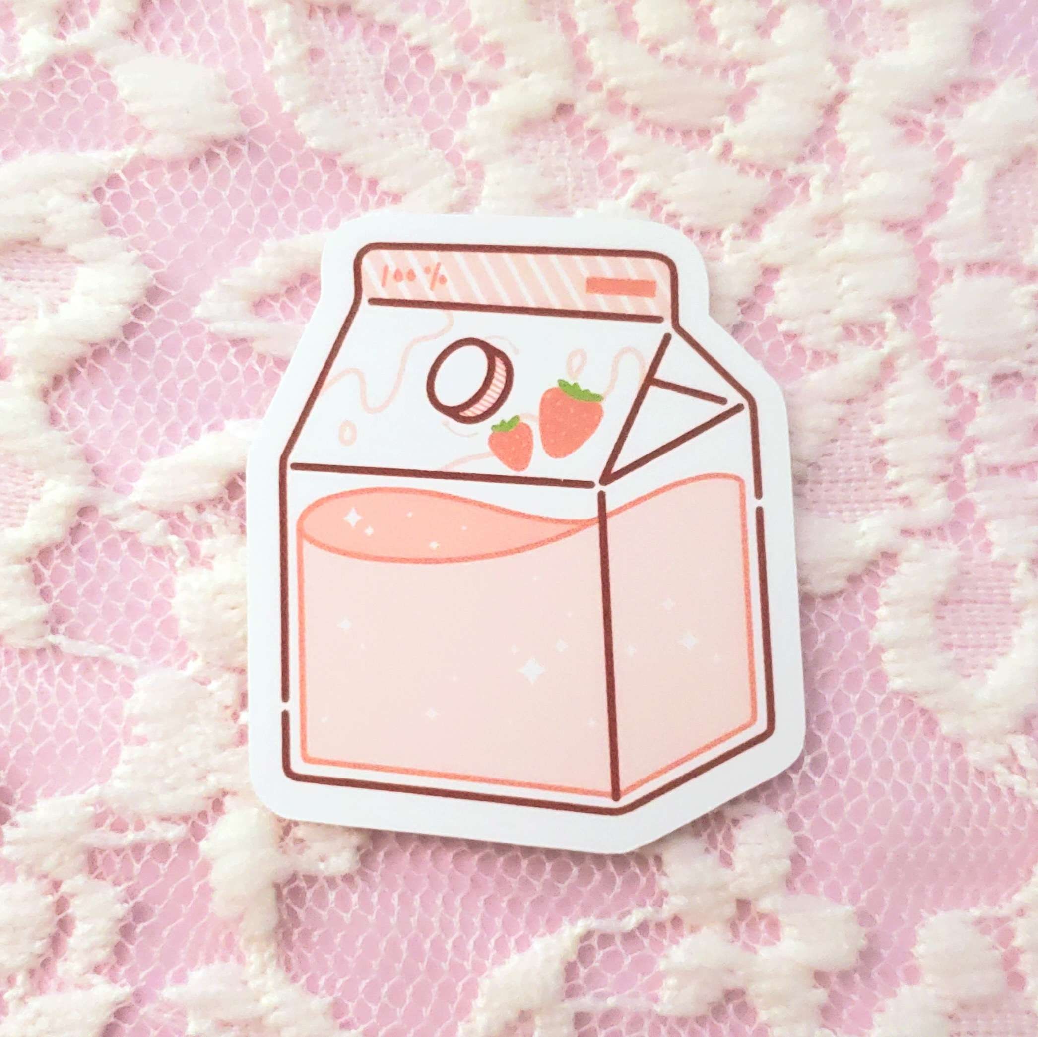 Milk Carton Stickers Strawberry Banana Chocolate Melon - Etsy