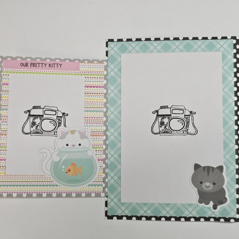 Cat Themed Scrapbook Folio, Mini Album, Kitty, Pets, Scrapbook ...