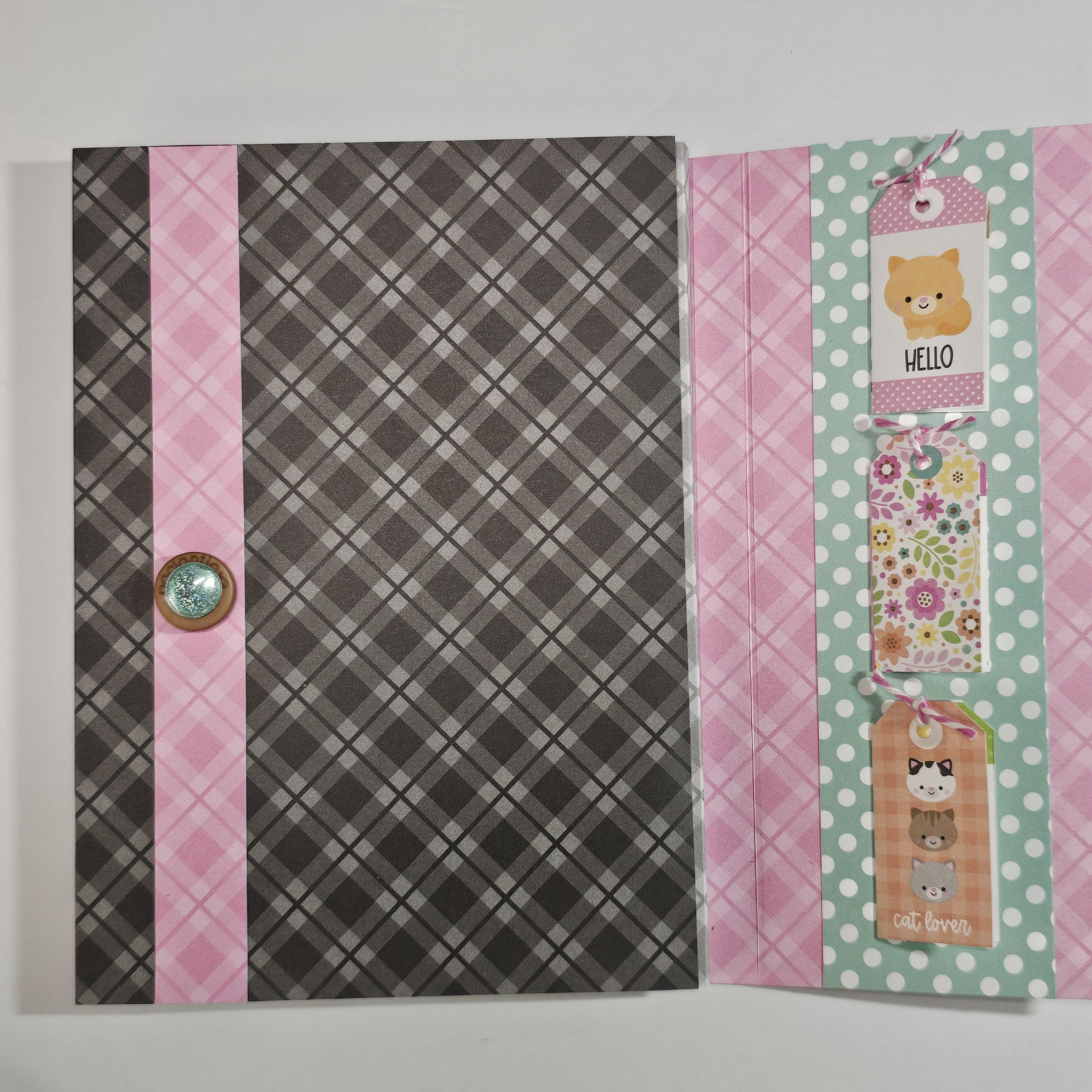 Cat Themed Scrapbook Folio, Mini Album, Kitty, Pets, Scrapbook ...