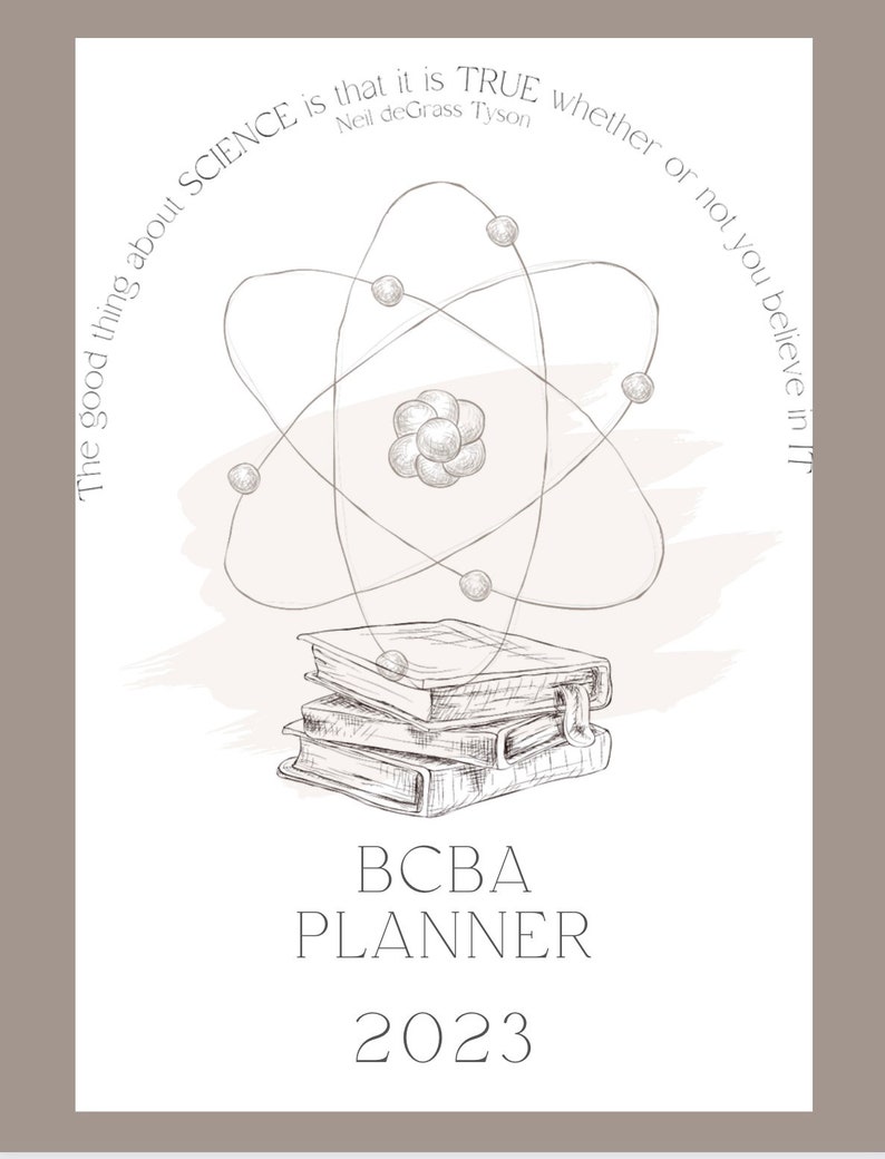 2023 BCBA Planner, Monthly, Weekly, and Daily Planner, Science Data ...