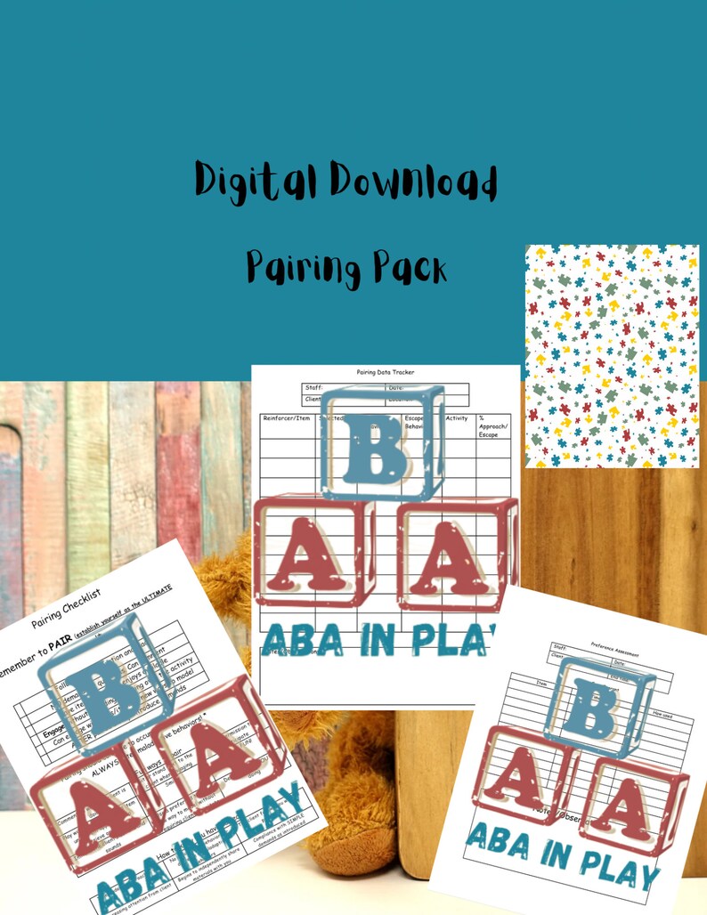 ABA Pairing Tracker, Pairing Checklist, and Free Operant Preference ...