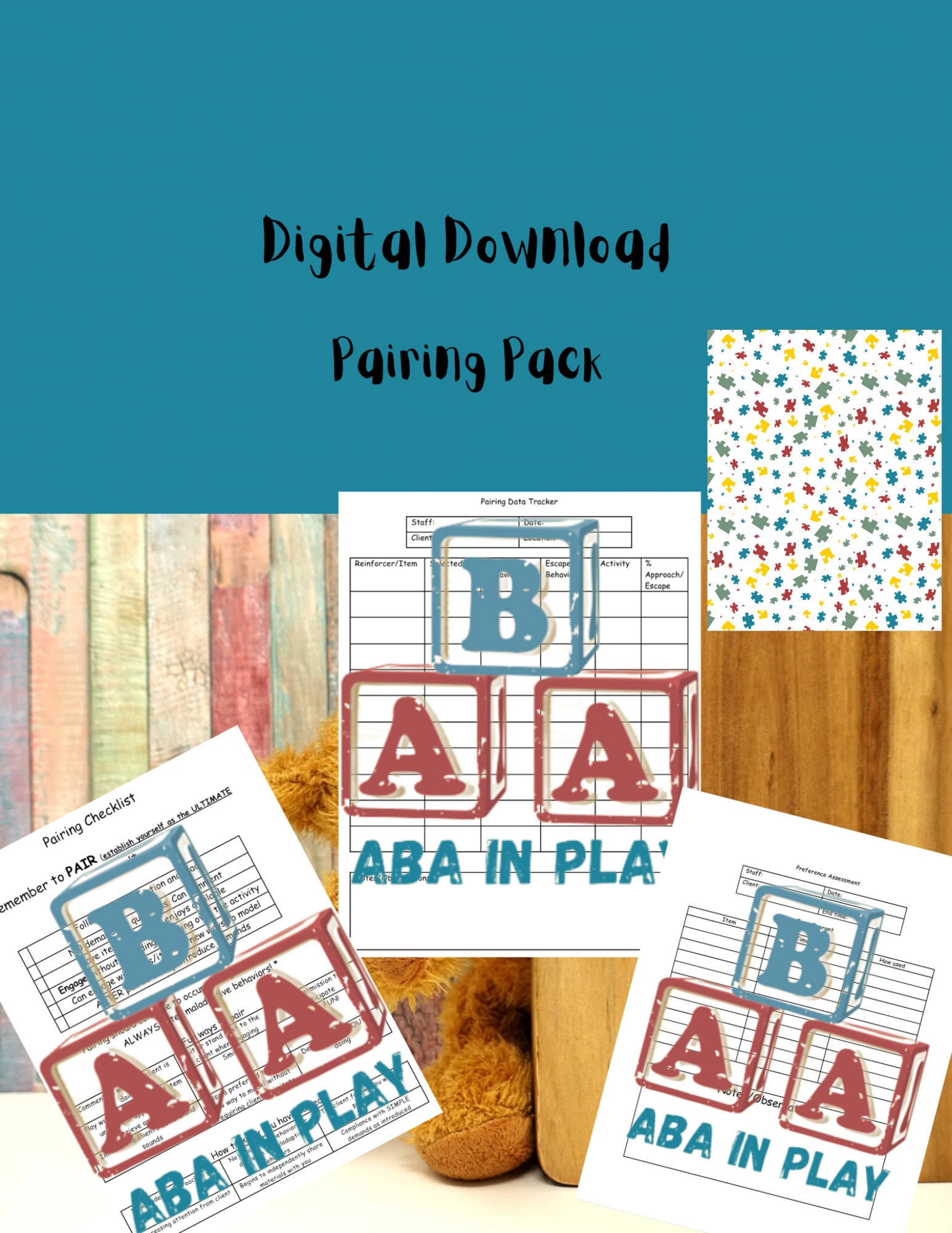 ABA Pairing Tracker, Pairing Checklist, and Free Operant Preference ...