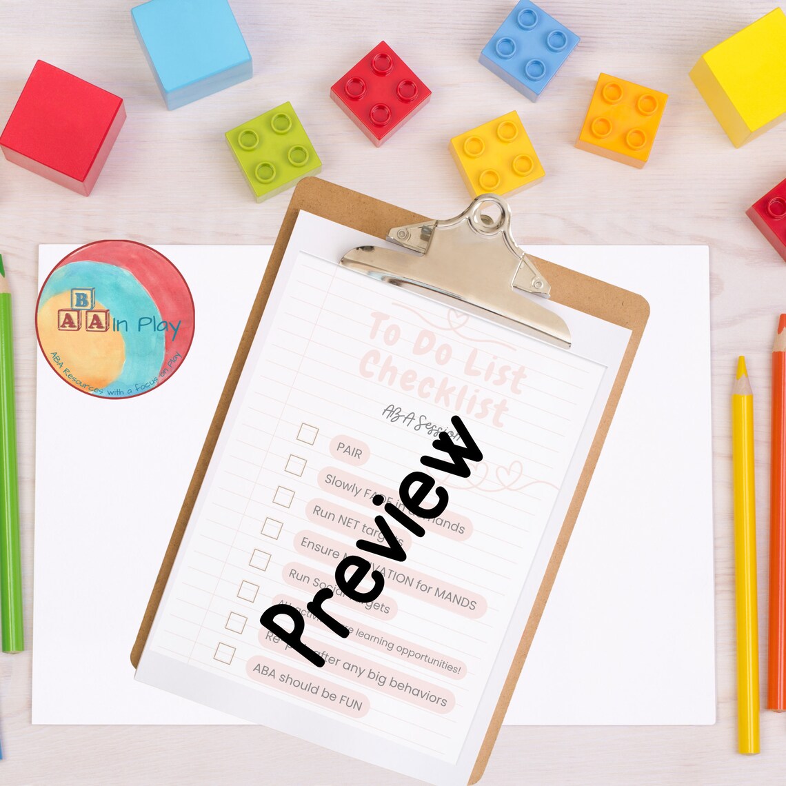 ABA Session Checklist for BCBA and RBT, Supervision Checklist, Session ...