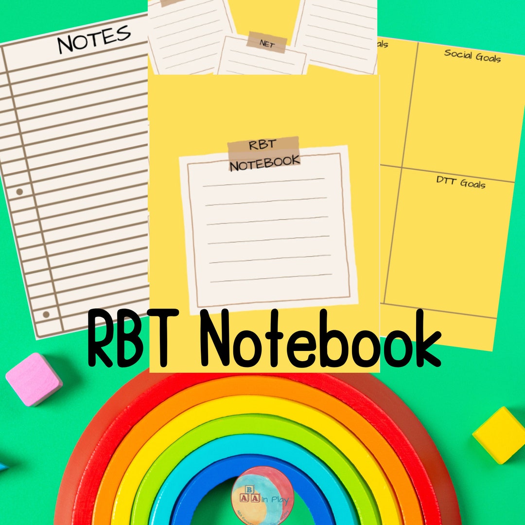 RBT Notebook, ABA Session Notepad, Sticky Note Themed Notepad, Session ...
