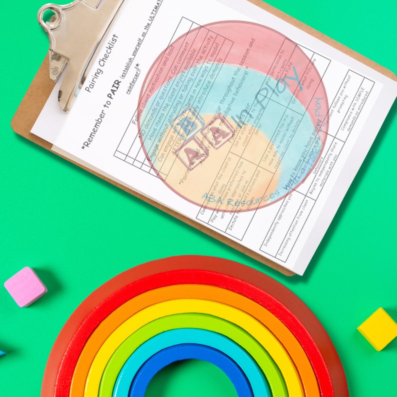 ABA Pairing Tracker, Pairing Checklist, and Free Operant Preference ...