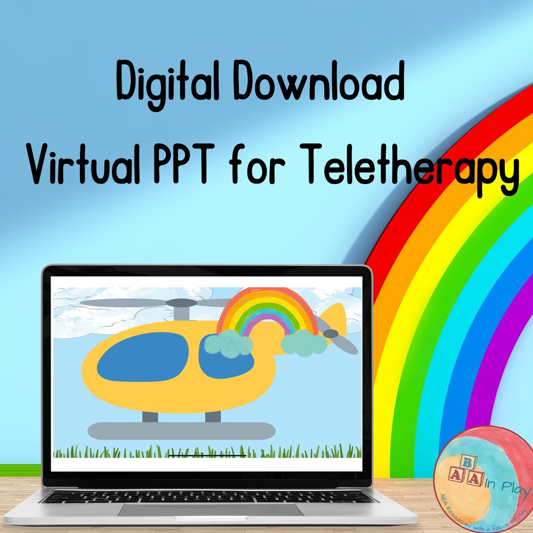 Up, Up, and Away Happy Helicopter Virtual Teletherapy Slideshow, Speech ...