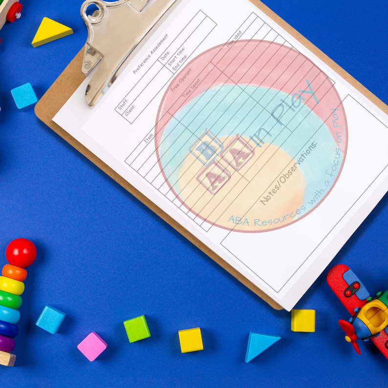 ABA Pairing Tracker, Pairing Checklist, and Free Operant Preference ...