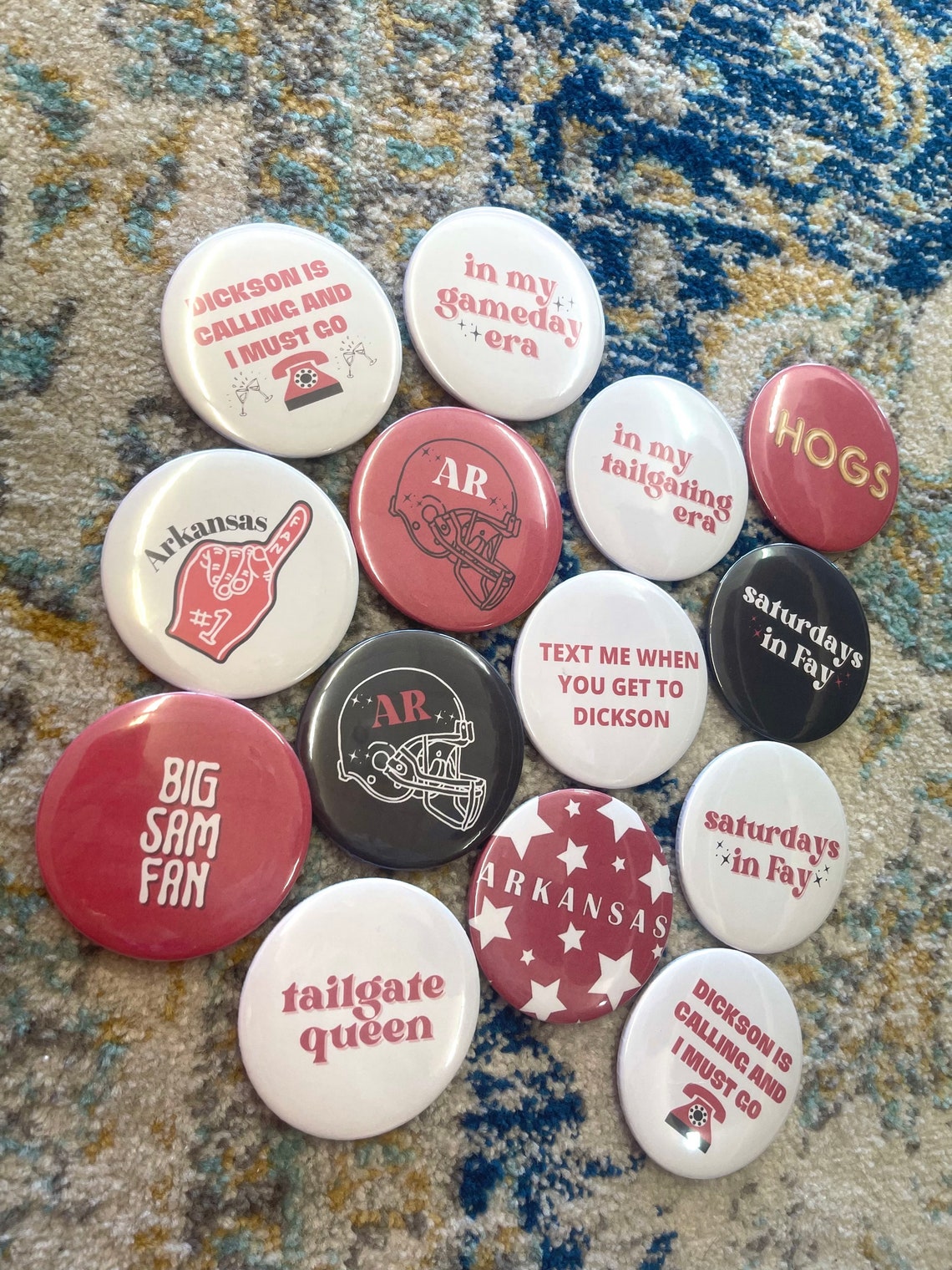 Arkansas Razorbacks Game Day Button, Number One Fan, Trendy Football ...