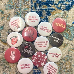 Arkansas Razorbacks Game Day Button, Number One Fan, Trendy Football ...