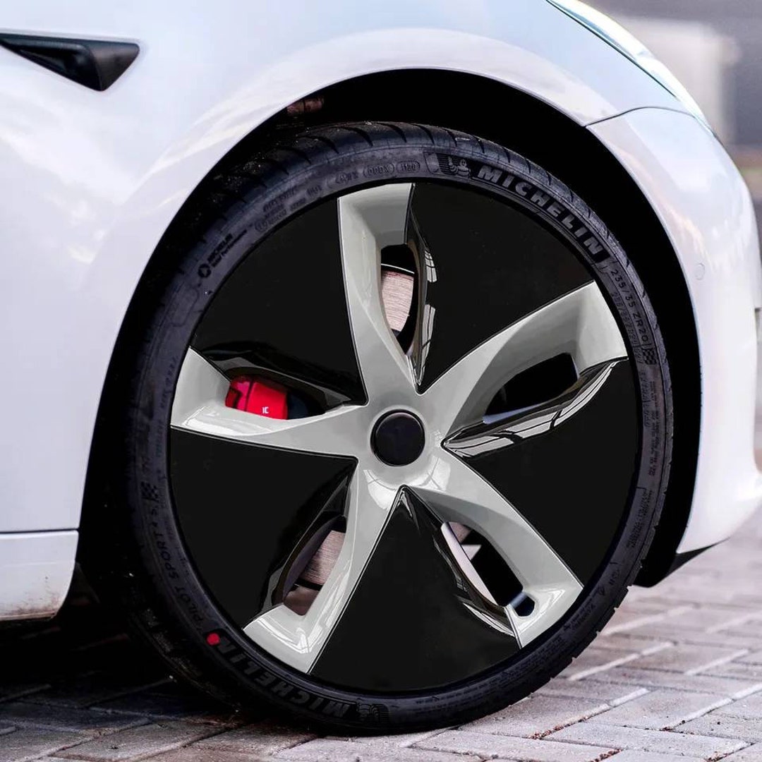 TESLA MODEL 3 Custom 18 Aero Wheels Hubcap TUXEDO - Etsy