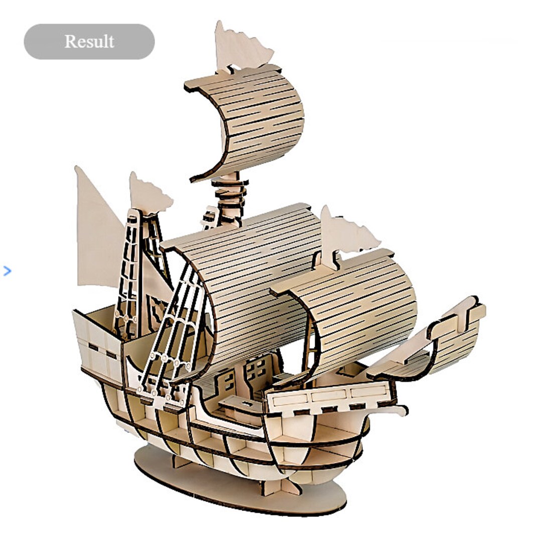 Wooden Puzzle Ship - Etsy