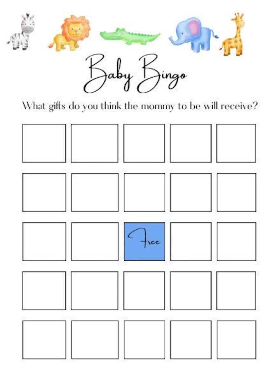 Baby Animals Baby Shower Games Printable, Baby Shower Games Bundle ...