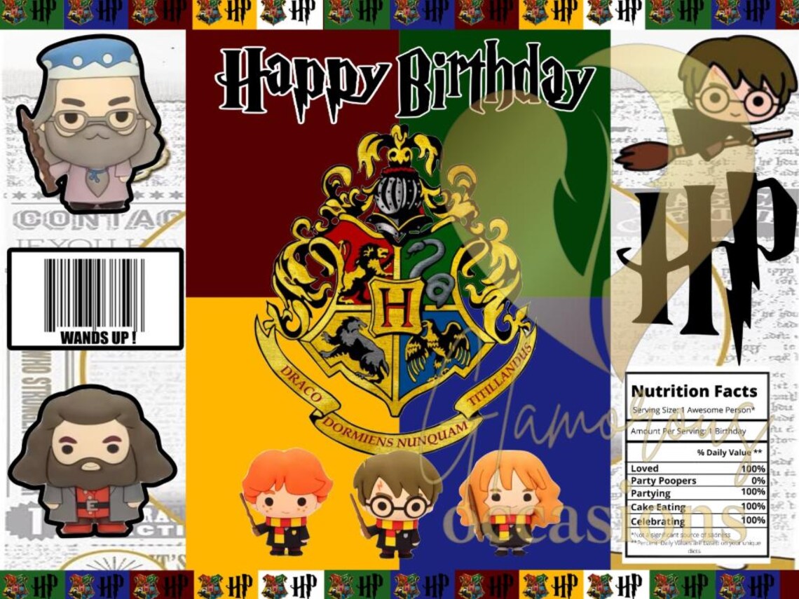 Harry Potter Chip Bags and Bottle of Water Labels Printout - Etsy