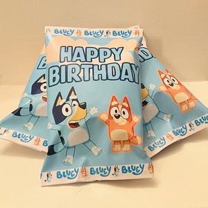 BLUEY Chip Bags and Bottle of Water Labels Printout - Etsy UK