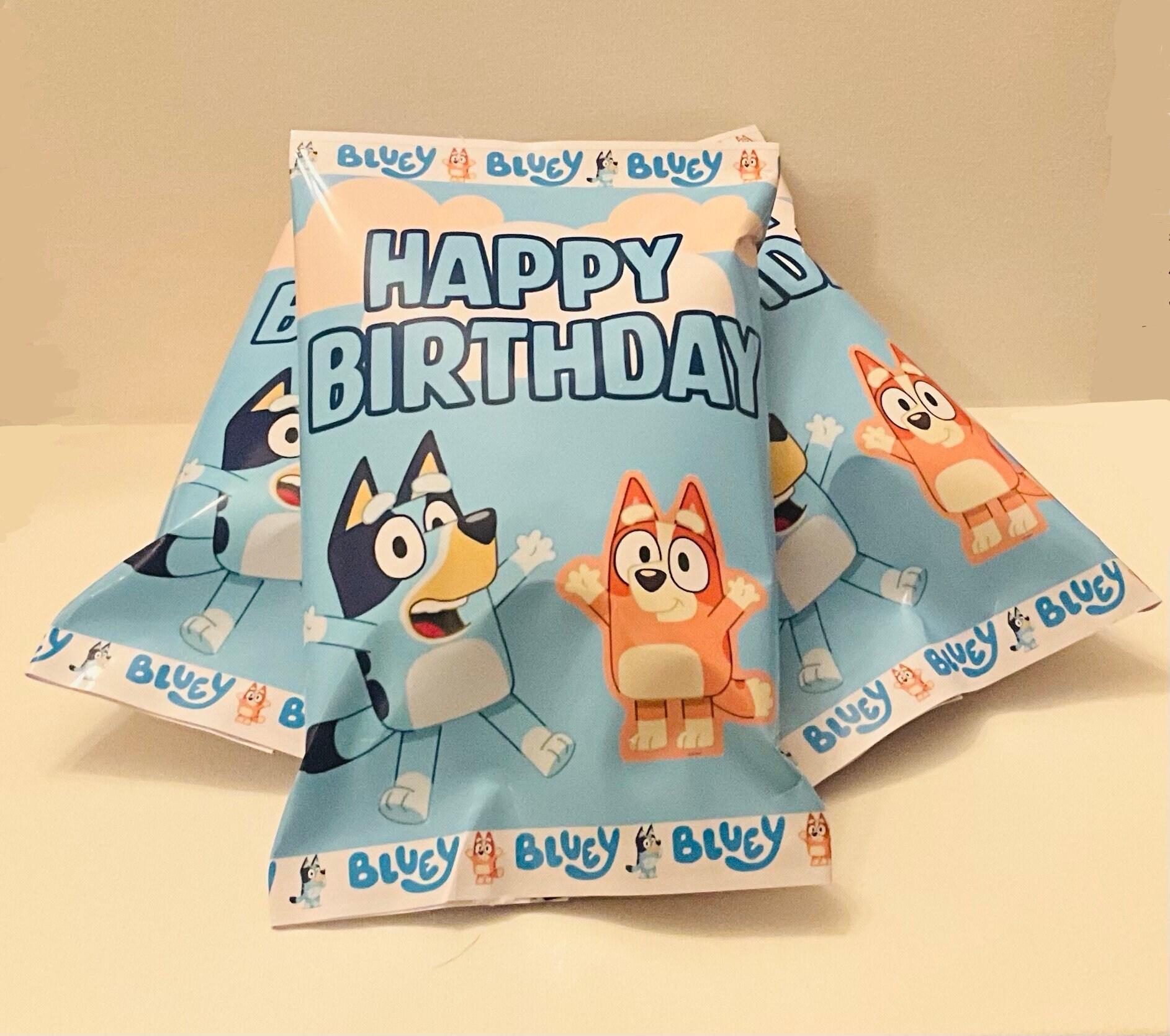 BLUEY Chip Bags and Bottle of Water Labels Printout - Etsy UK