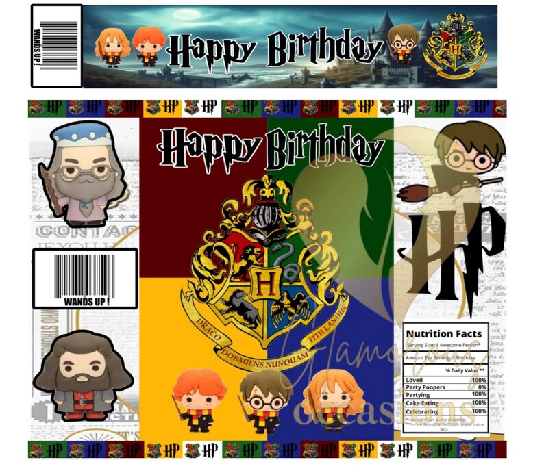 Harry Potter Chip Bags and Bottle of Water Labels Printout - Etsy