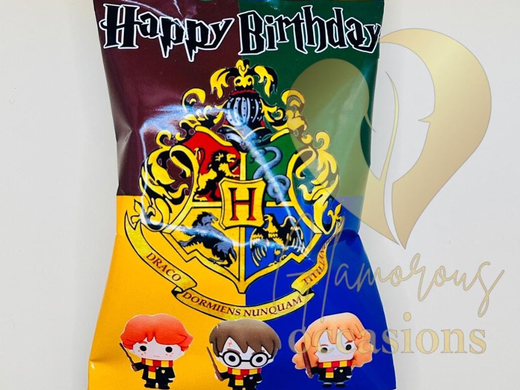 Harry Potter Chip Bags and Bottle of Water Labels Printout - Etsy