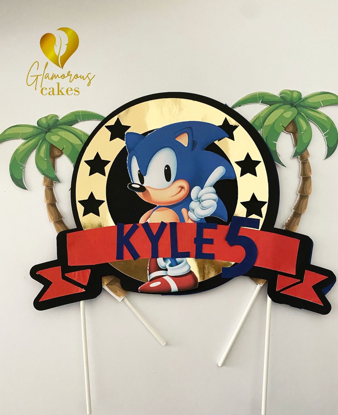 Personalized Sonic Cake Topper - Etsy