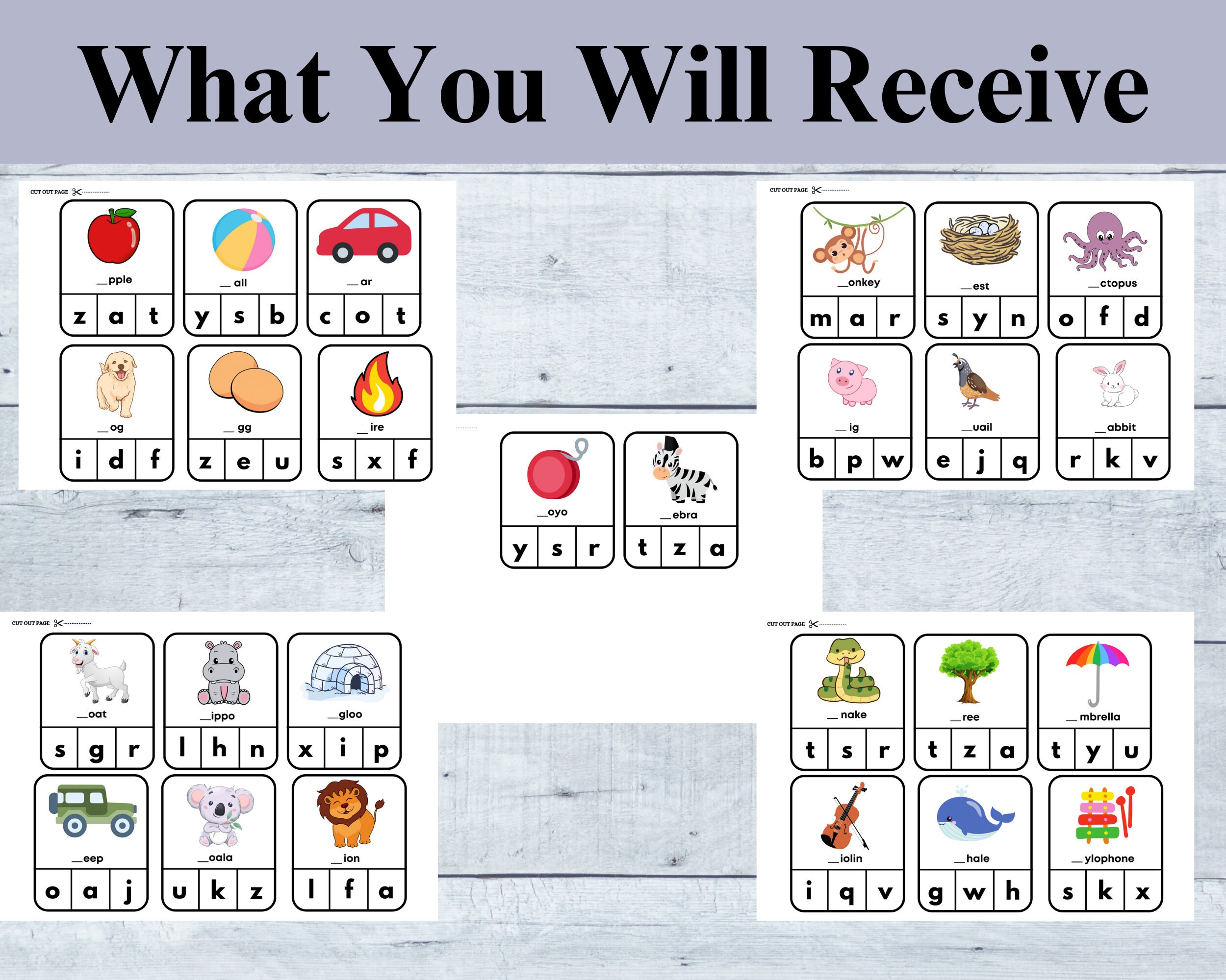 Printable Missing Letters Peg Flash Cards, Kid's Flash Cards - Etsy