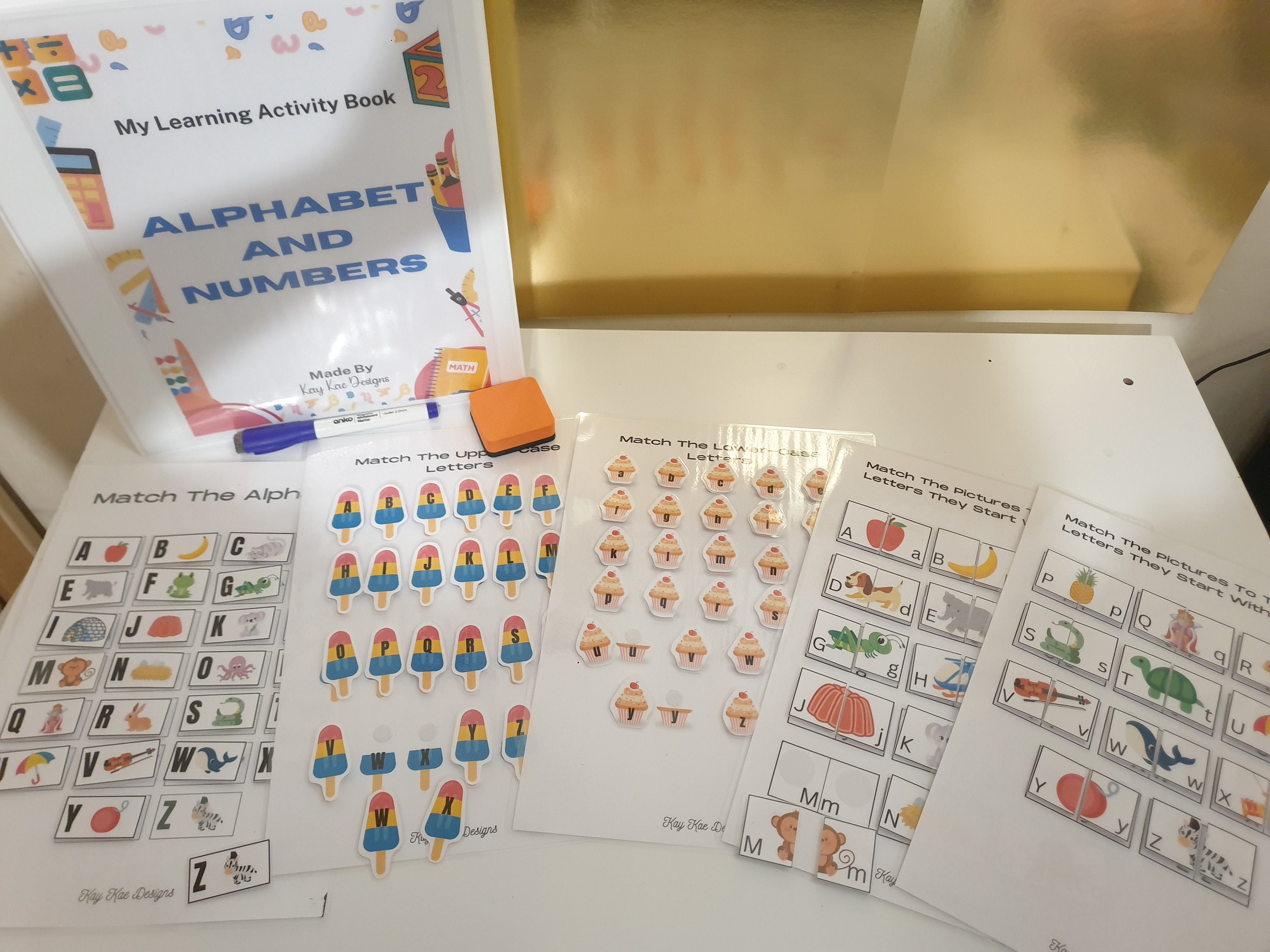 Alphabet and Numbers Printable Busy Book, Kid's Quiet Book, Activity ...