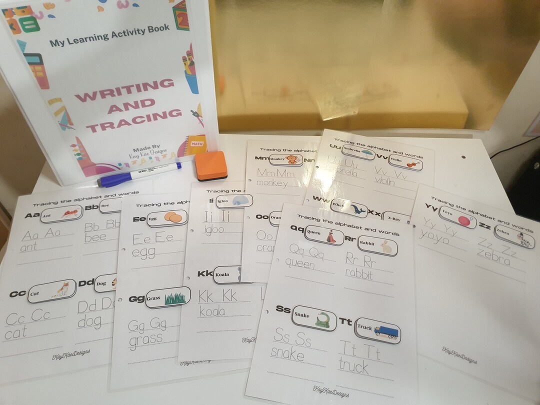 Writing and Tracing Printable Busy Book, Kid's Quiet Book, Activity ...