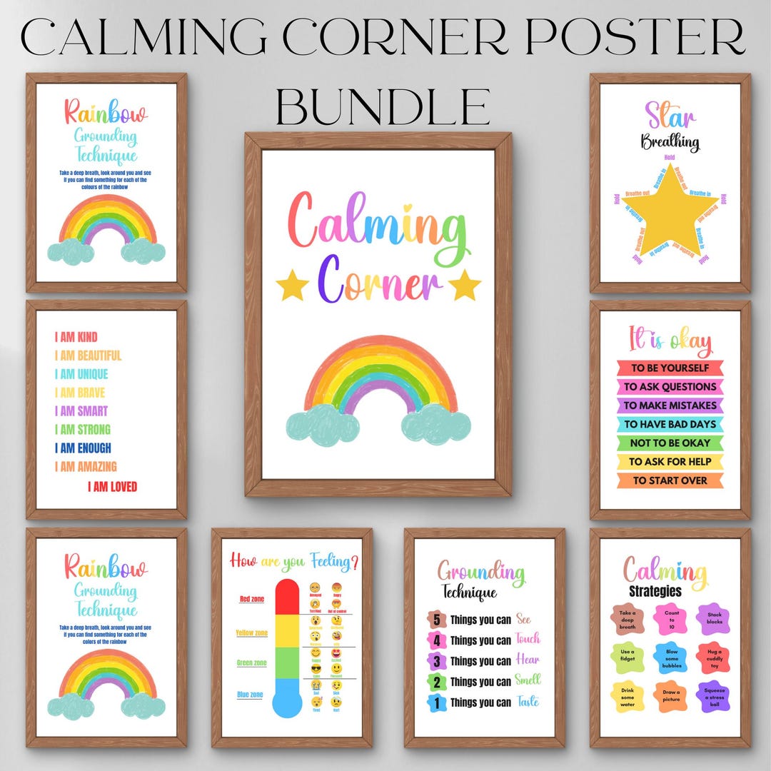 Calming Corner Poster Bundle – Printable Emotional Regulation Set - Etsy