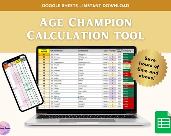 Swimming Carnival Management Tool Spreadsheet School Sport - Etsy