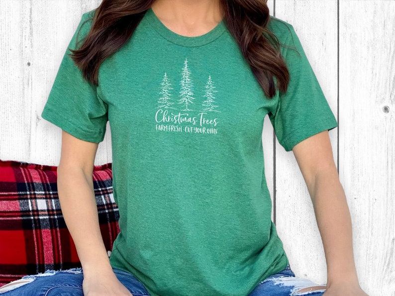 Christmas Tree Farm Tee Shirt Christmas T-shirt Christmas - Etsy