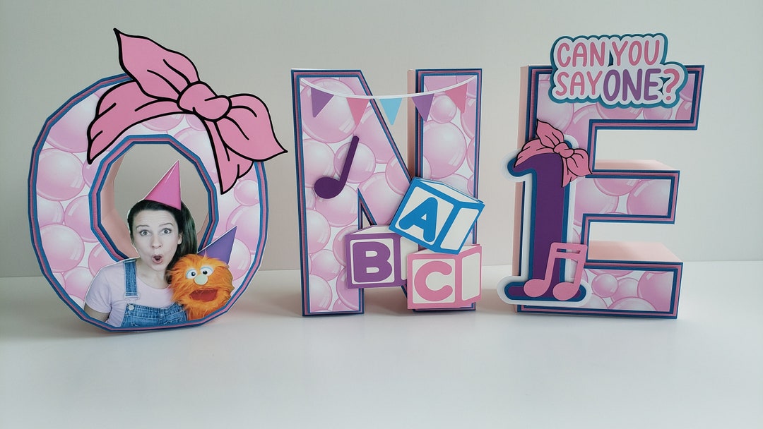 Ms. Rachel Theme 3D Letters, Ms Rachel Birthday Decor, Miss Rachel Pink ...