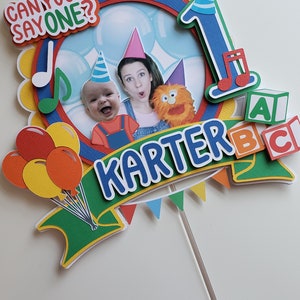 Ms. Rachel Cake and Cupcake Toppers in Bright Colors, Colorful Ms ...