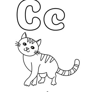 ABC Animal Coloring Pages - Etsy