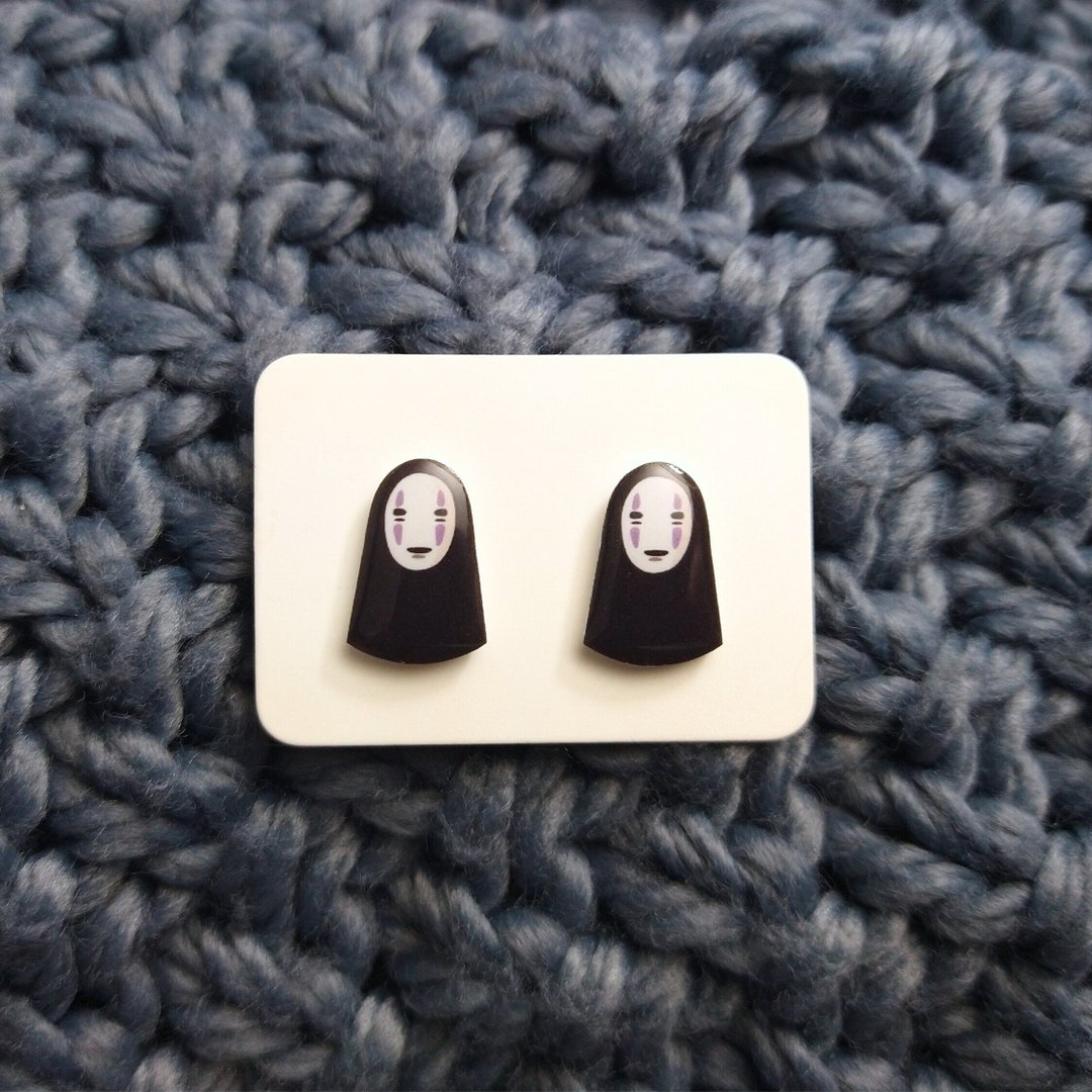 Dark Spirit Studs, Cute Anime Earrings, Handmade Gift for Anime Fans ...