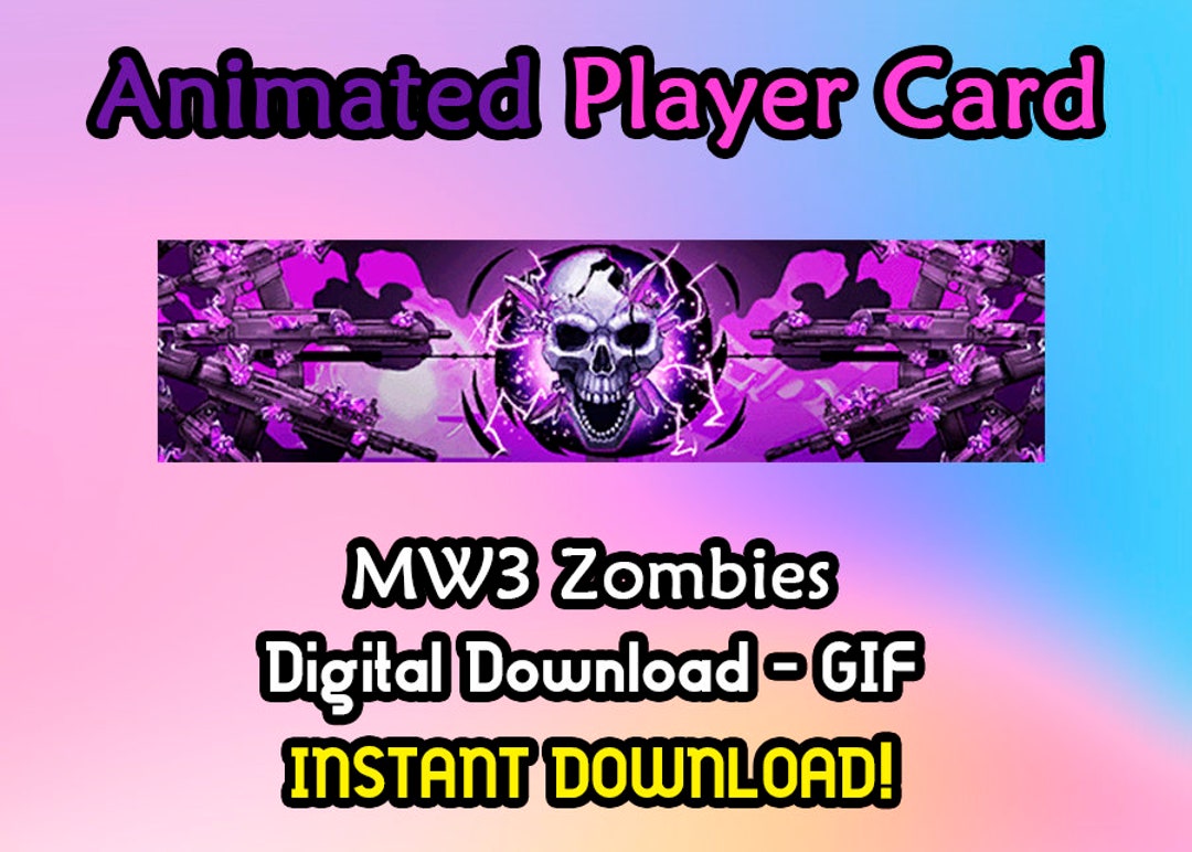 Animated Player Card Animated Gif Card MW3 Zombies COD - Etsy
